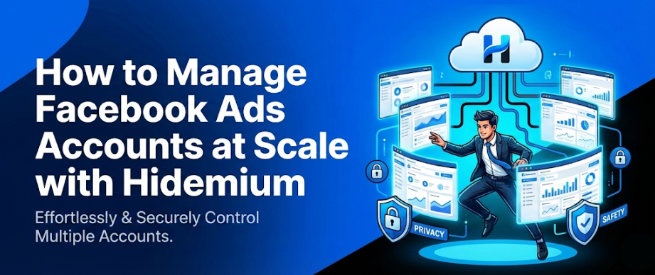 Quản Lý nhiều Tài Khoản Facebook Ads với Hidemium