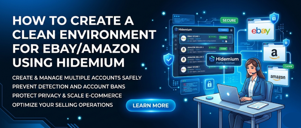 使用 Hidemium 为 eBay/Amazon 创建“干净环境”的方法